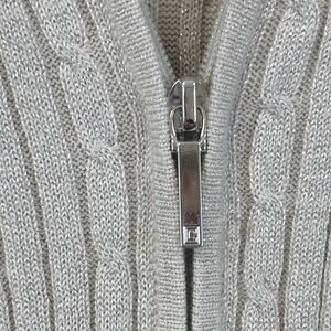 Chaps | Sweaters | Chaps Cable Knit Cardigan Sweater Womens 3x Metallic ...